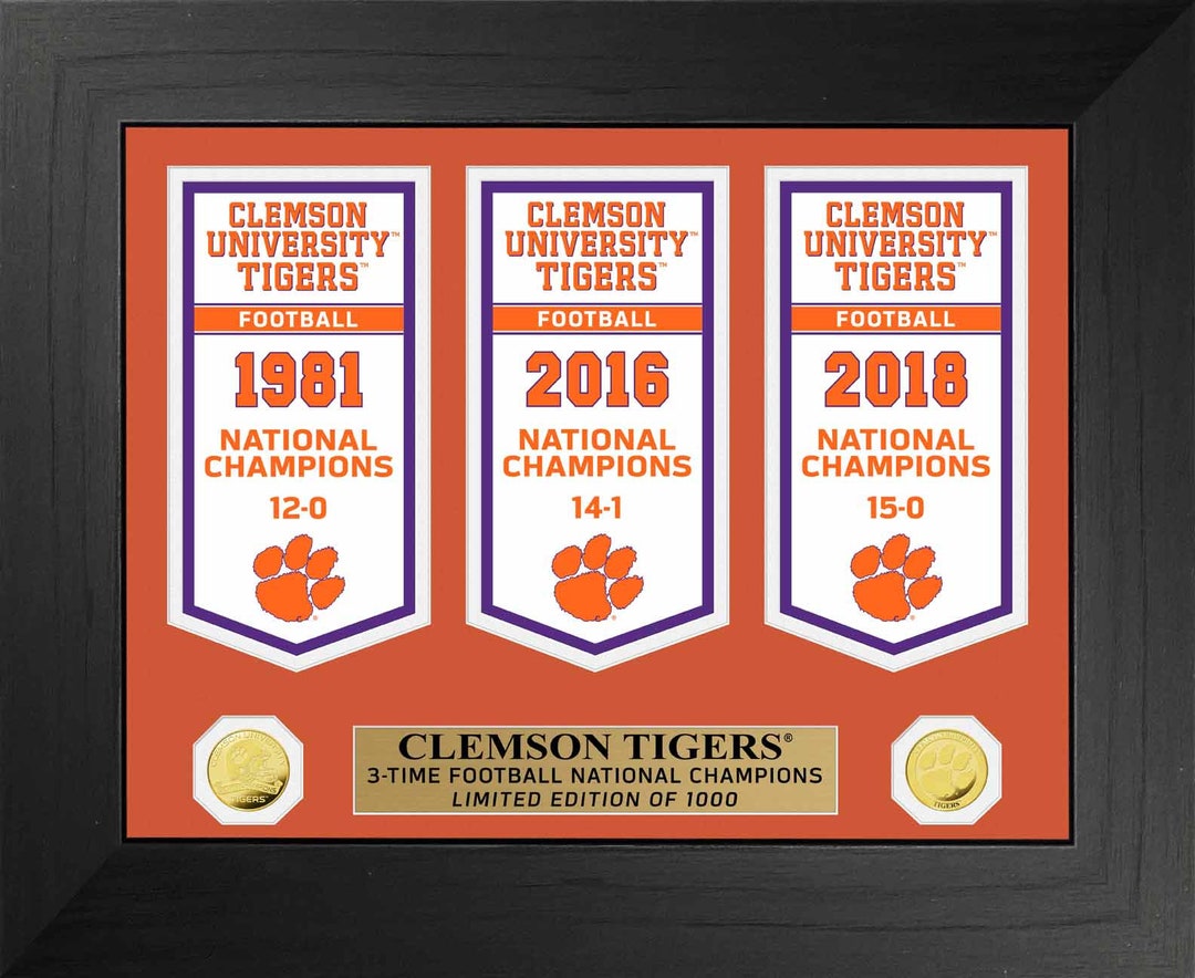 Clemson University Tiger National Champion Deluxe Banner Collection ...