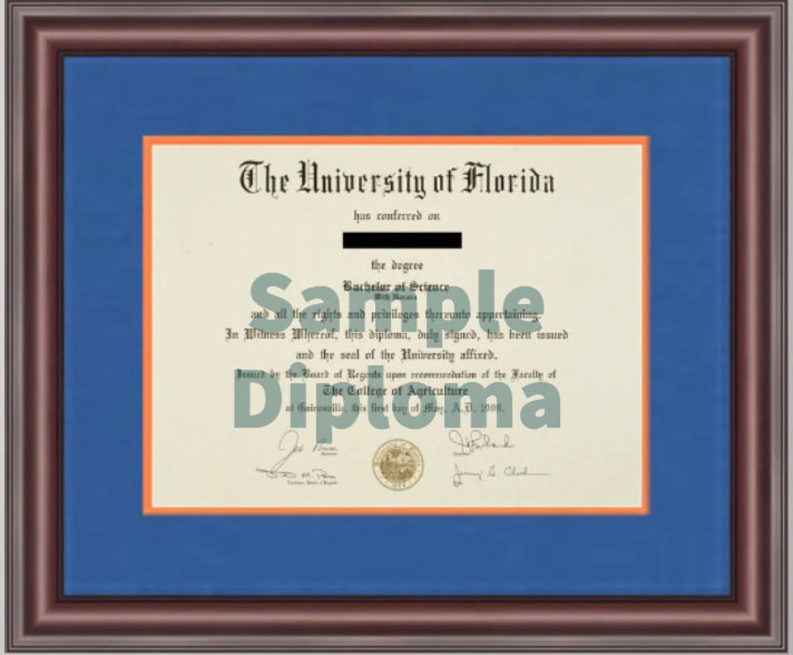 University of Florida Diploma Frame - Etsy