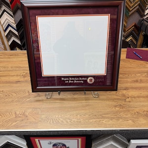 Virginia Tech Diploma Frame for 13.5" X 15.5" Diploma With Logo ...