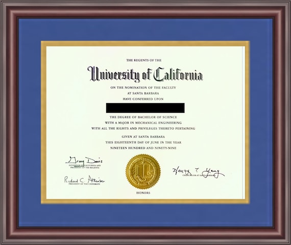 University of California Santa Barbara Diploma Frame - Etsy
