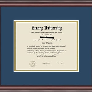 Emory University Diploma Frame - Etsy