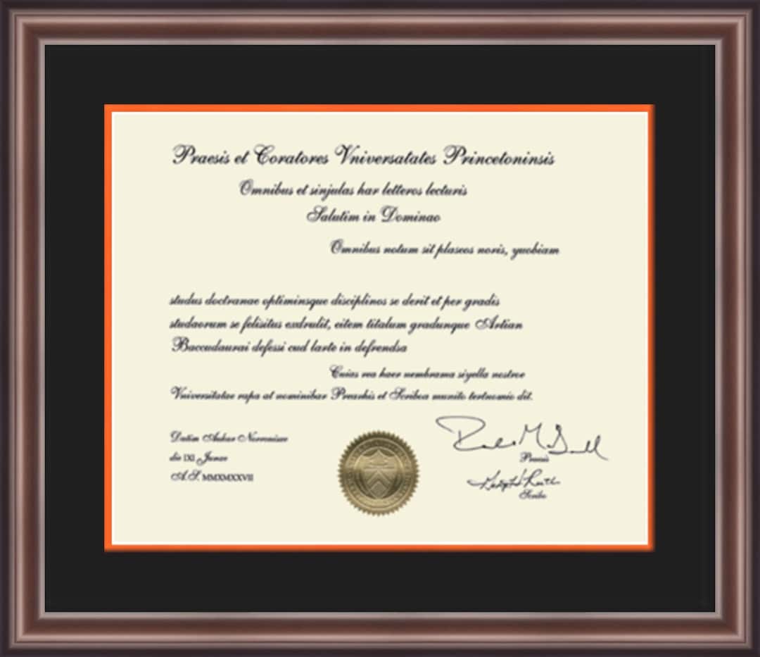 Princeton University Diploma Frame - Etsy