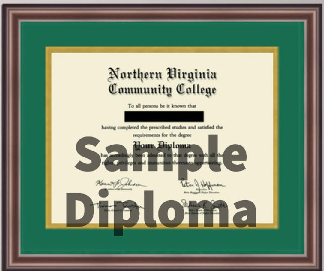 Northern Virginia Community College Diploma Frame - Etsy