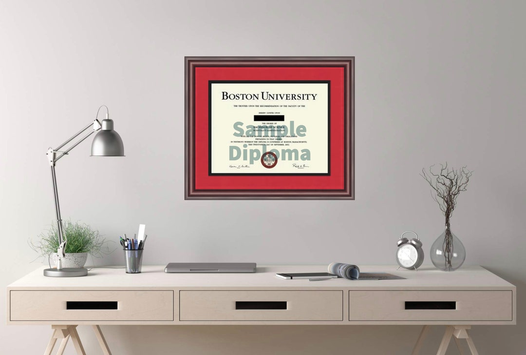 Boston University Diploma Frame - Etsy