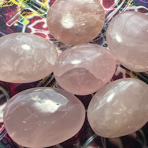 Rose Quartz Palm Stone Calming Energy - Etsy