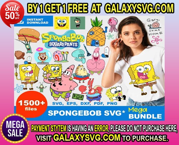 1500+ Spongebob Mega Bundle Spongebob Svg Gary Svg Spongebob Png ...