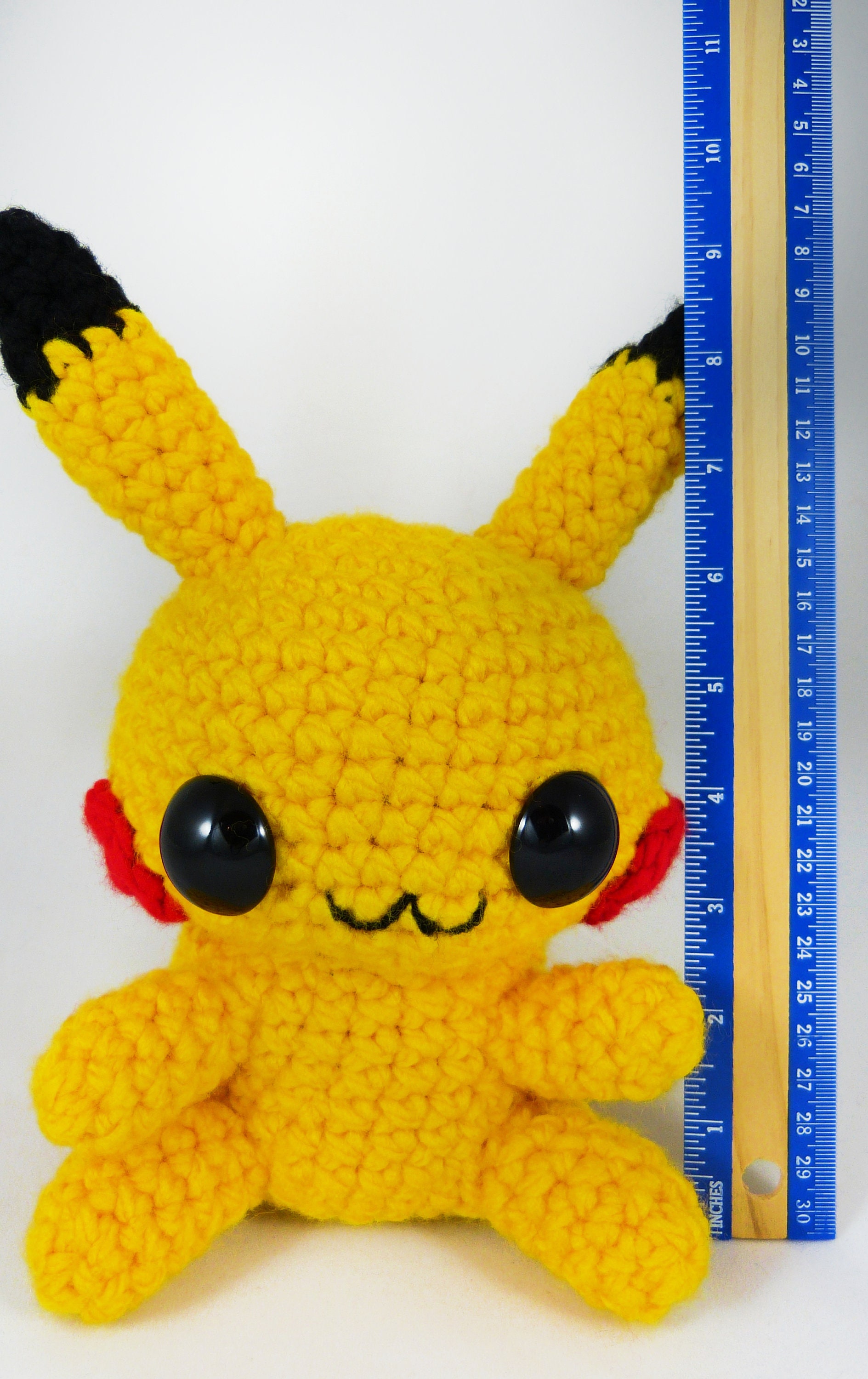 Amigurumi Cuddle sized Kawaii Plushy Chibi Crochet Pikachu Pokemon Toys ...