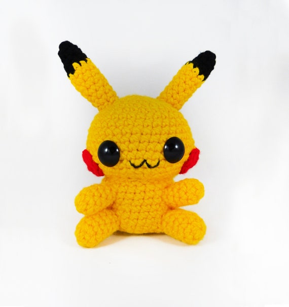 Amigurumi Cuddle sized Kawaii Plushy Chibi Crochet Pikachu Pokemon Toys ...