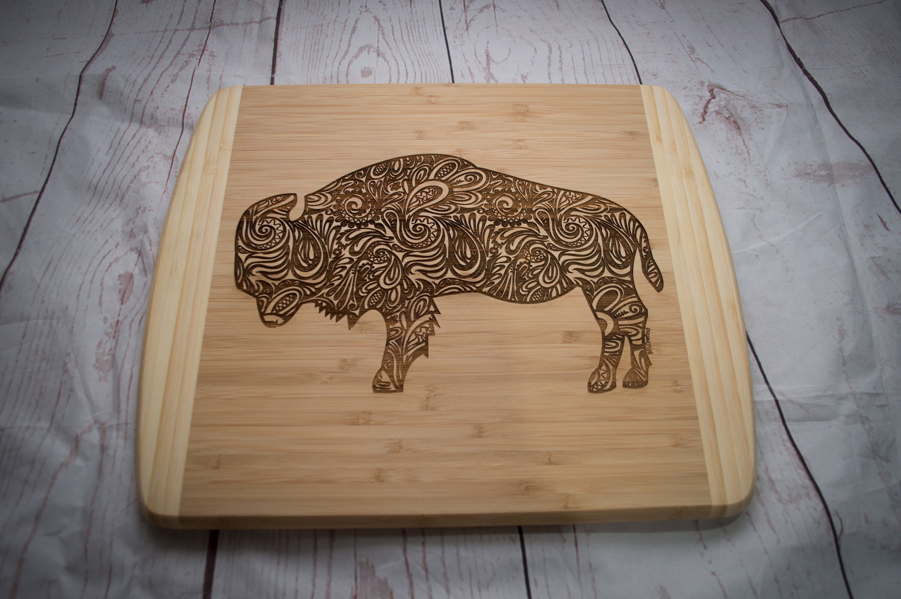 Buffalo Bison Laser Engraved Cutting Charcuterie Board - Etsy