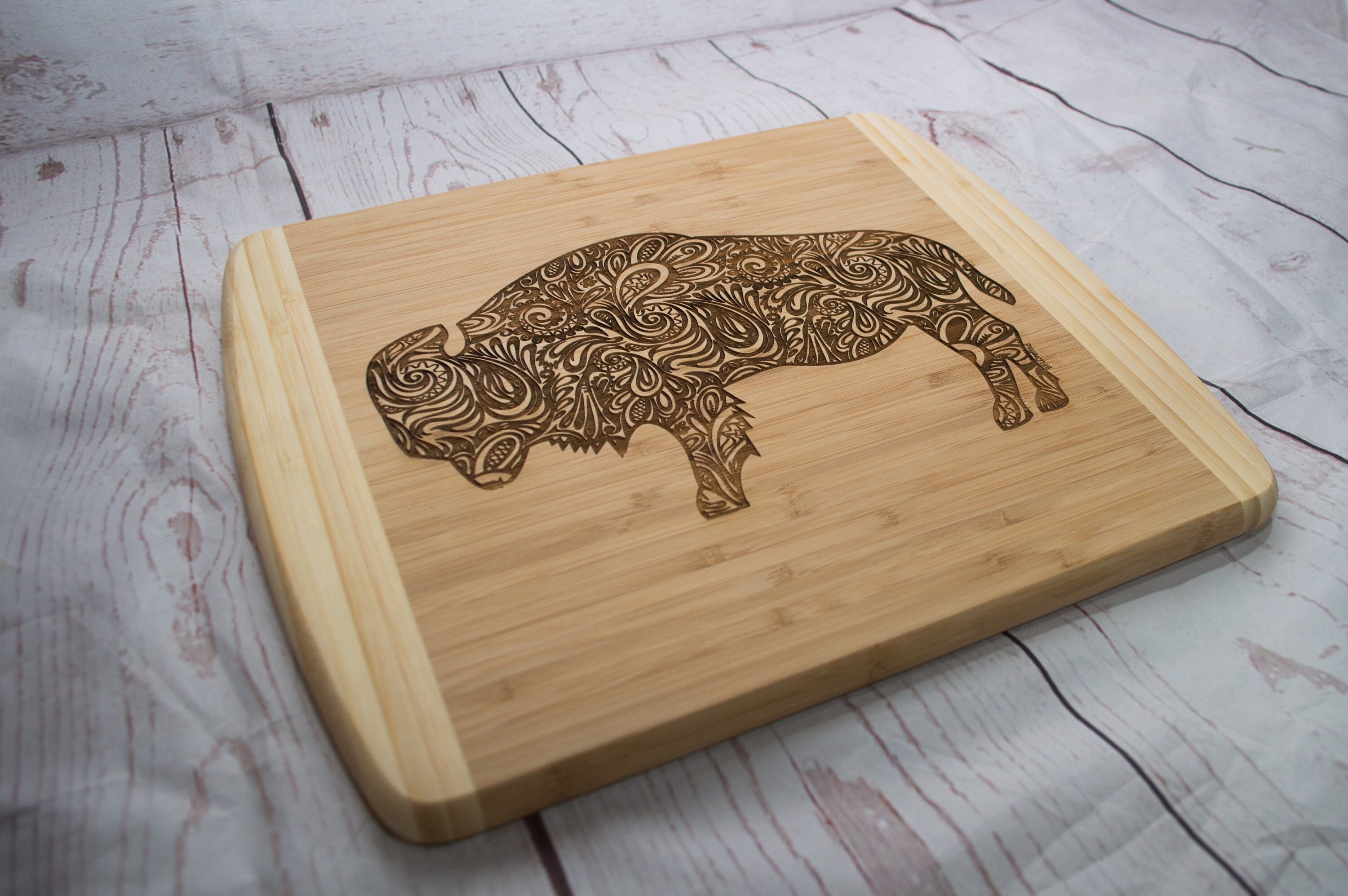Buffalo Bison Laser Engraved Cutting Charcuterie Board - Etsy