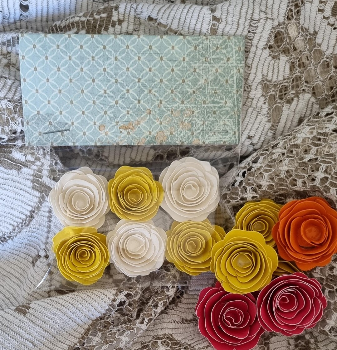 Rolled Paper Roses ~ Handmade Papercrafts ~ Scrapbook Embellishments ...