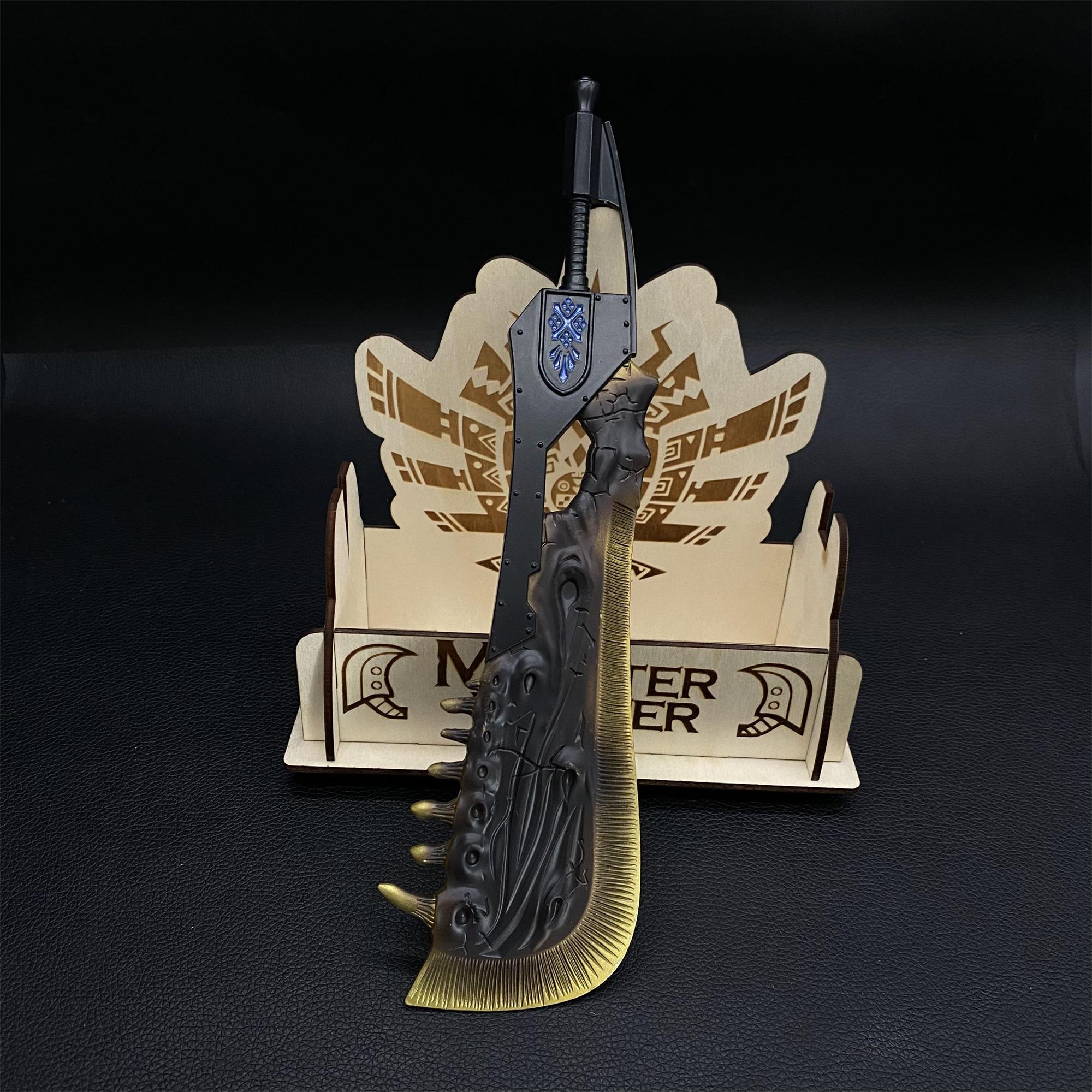 Hand-painted MHW Giant Jawblade Metal Replica: Cosplay Prop With Stand ...