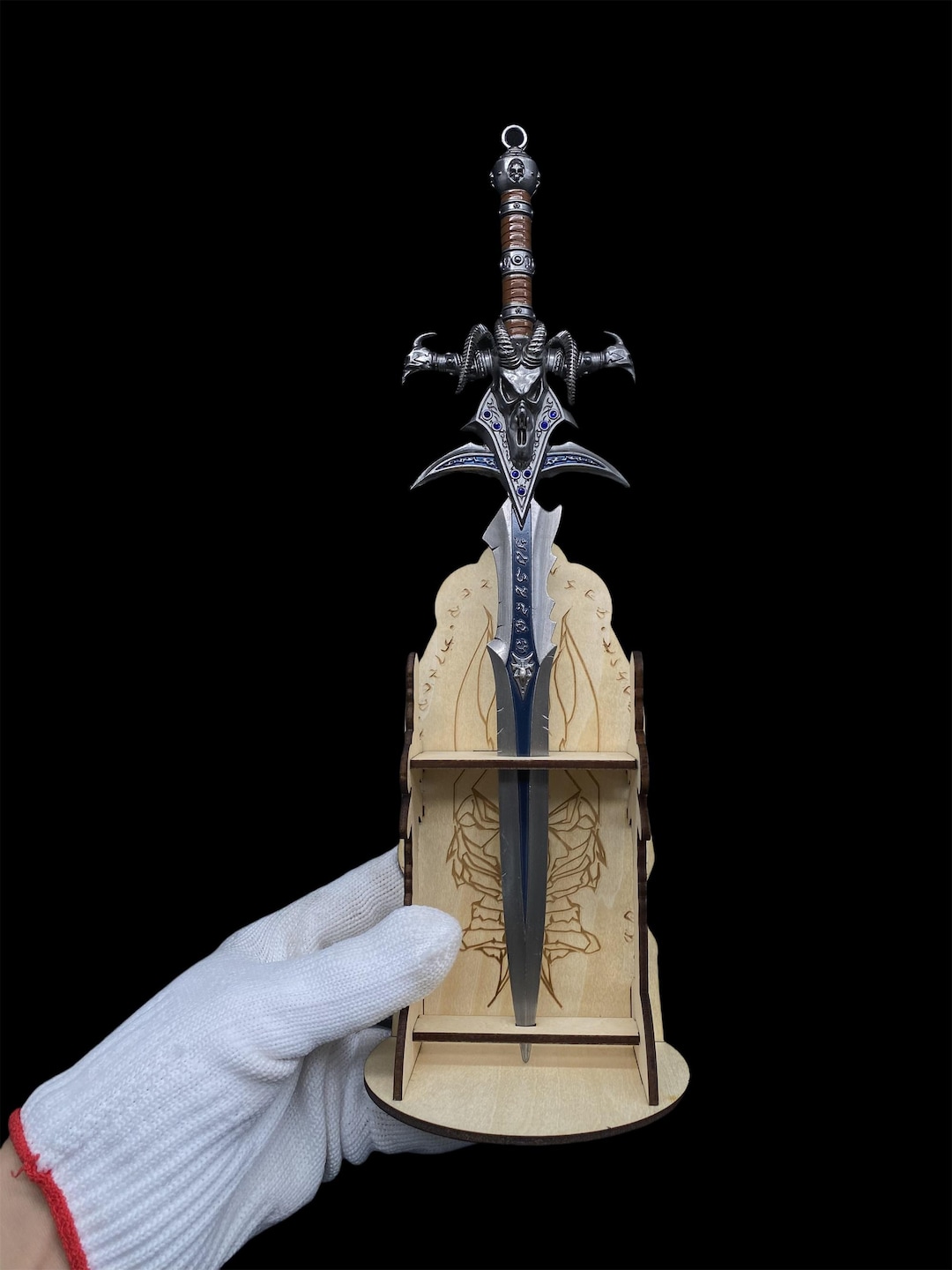 Frostmourne Sword Metal Replica Baphomet Head Sword Lich King Arthas ...