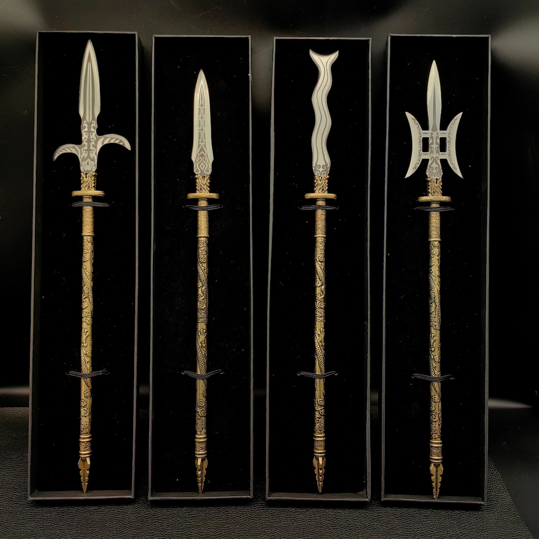 Brass Handle Zhaoyun Long Spear Zhangfei Snake Shape Knife Lvbu Double ...