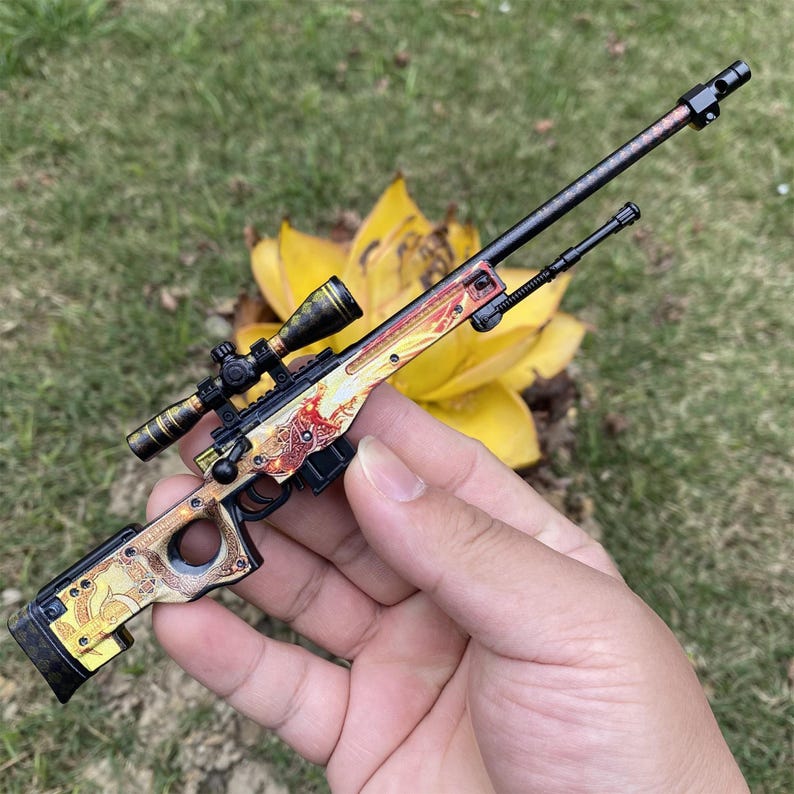 CSGO AWP Dragon Lore & Gungnir Skins: Metal CS2 AWP Sniper Rifle ...