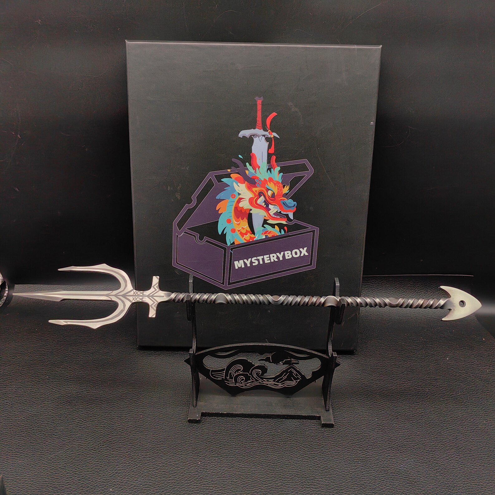 Hand-forged Ebony War Axe Tiny Ebony Axe Aquaman Trident Steel King ...