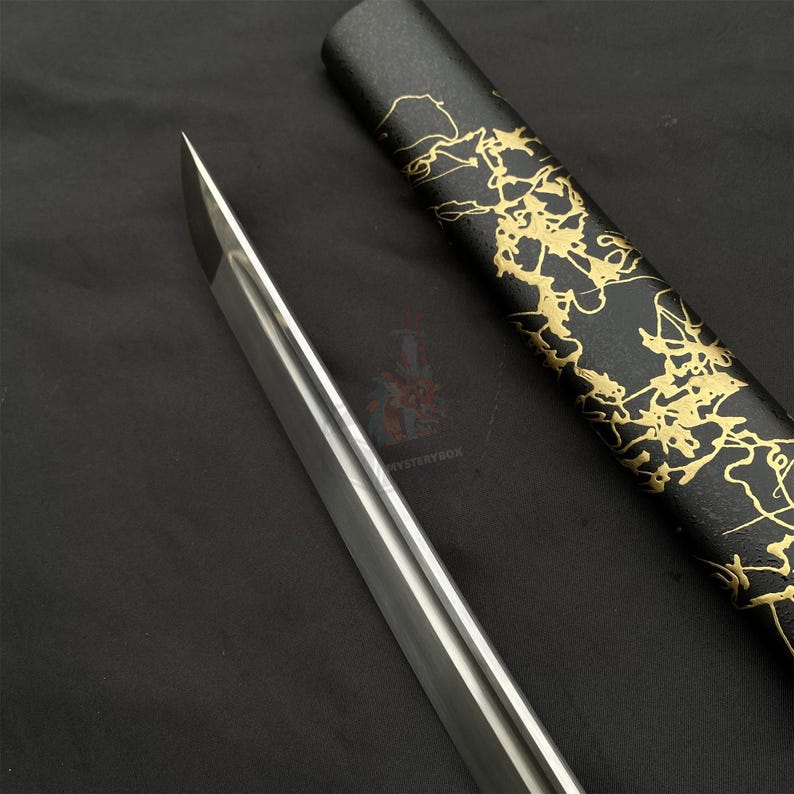 Ghost of Yōtei Katana Atsu Gilded Night Katana Samurai Sword Carbon ...