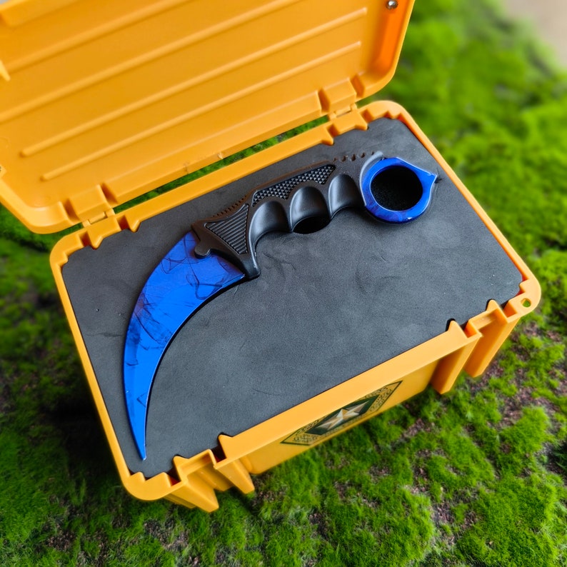 CSGO Karambit Metal Replica: Blue Gem Sapphire Skin With Gift Box - Etsy