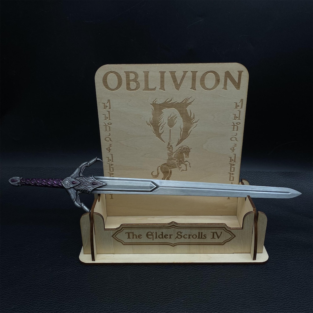 Hand-crafted Oblivion Umbra Sword: Metal Desk Decor - Etsy