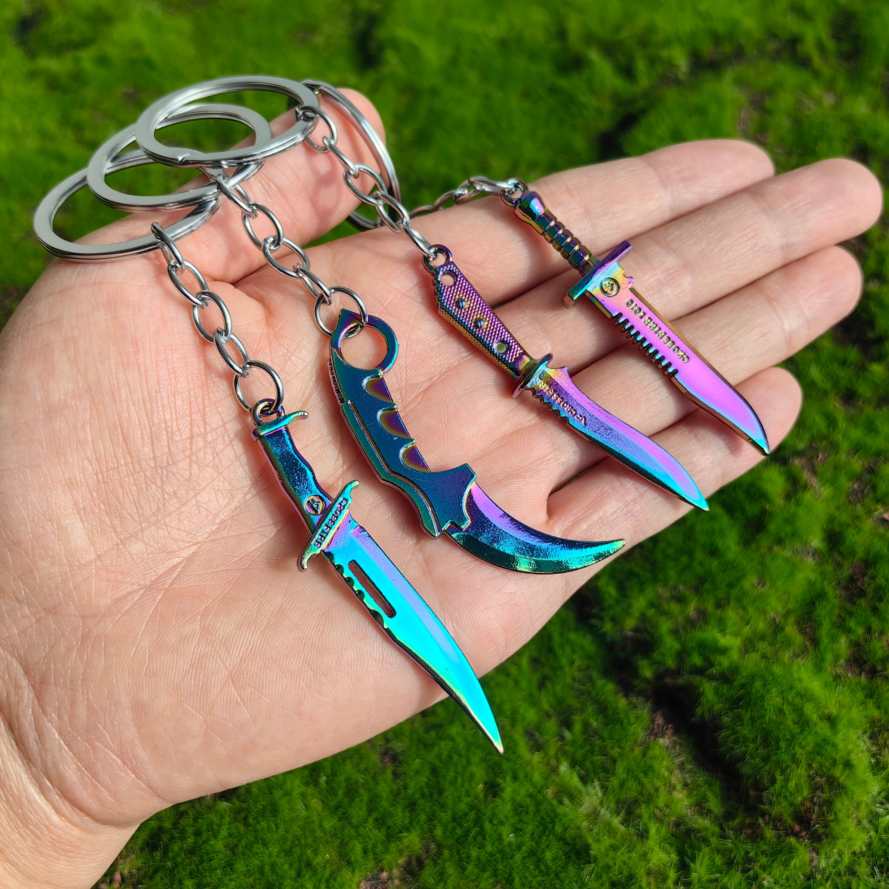 CSGO Case Hardened Weapon Keychains Csgo Karambit M9 Classical Knife ...