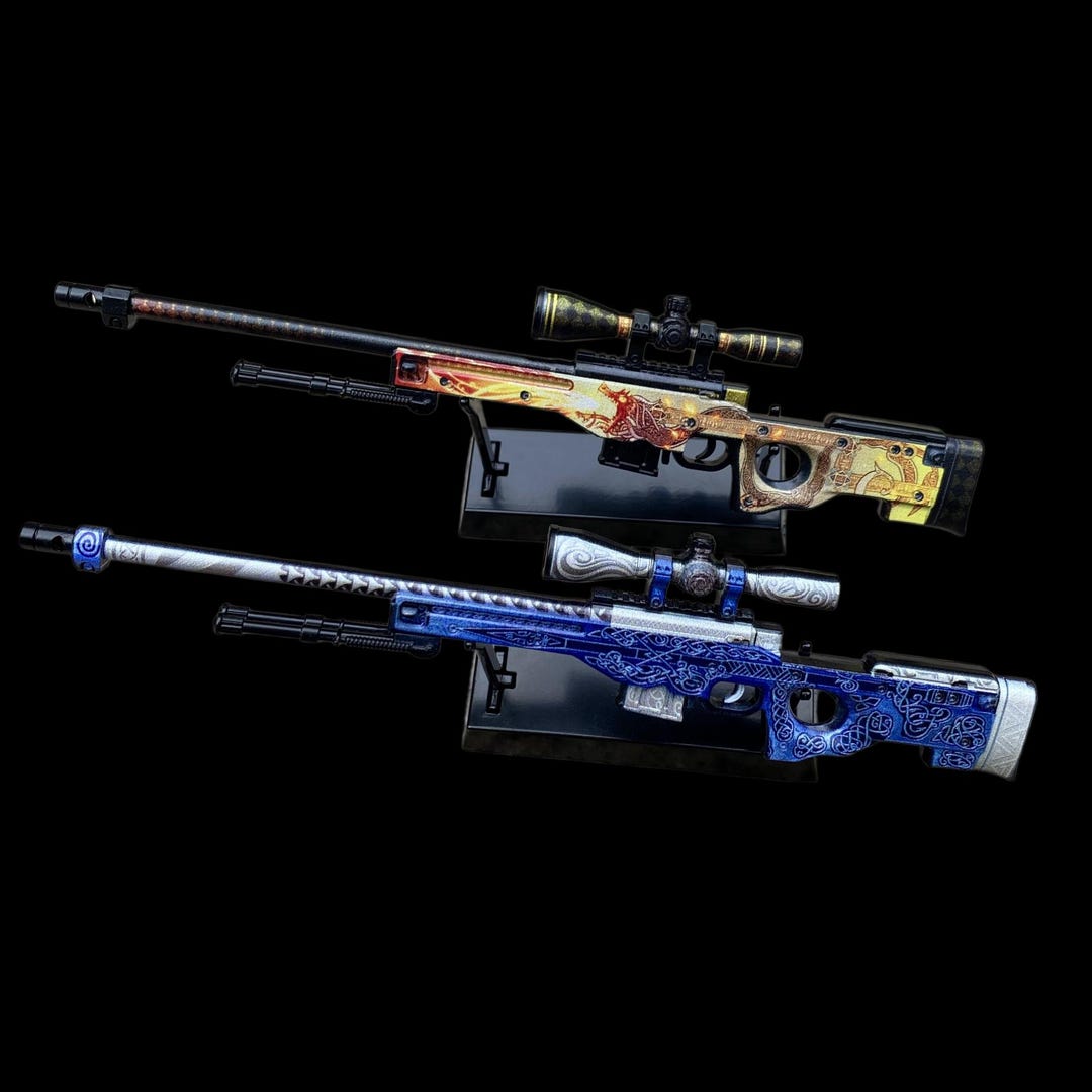 CSGO AWP Dragon Lore & Gungnir Skins: Metal CS2 AWP Sniper Rifle ...