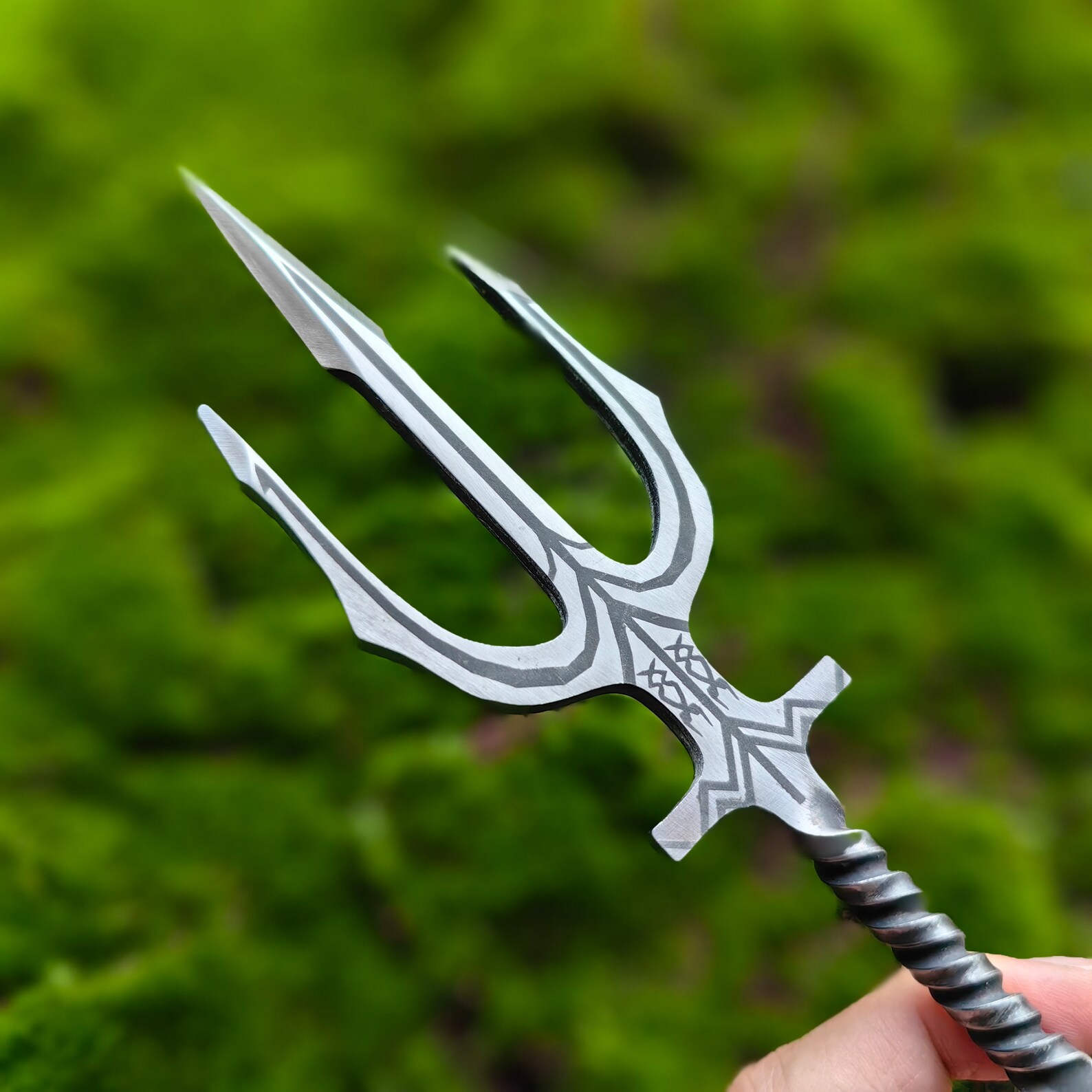Hand-forged Aquaman Trident Steel Small Replica Atlantis Trident Mini ...