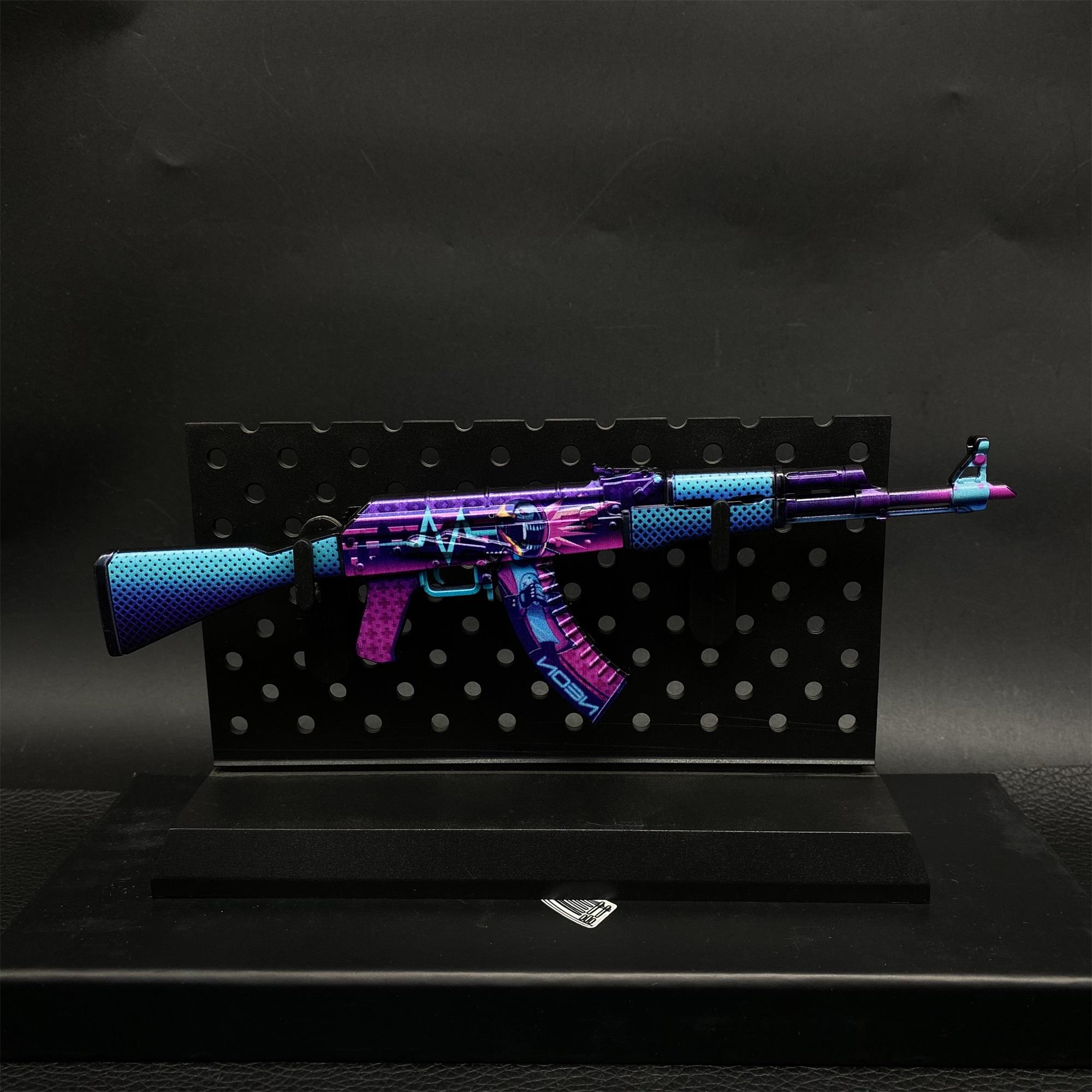 CSGO Game AK47 Neon Rider AK47 Case Hardened Vulcan Skin Model 1/6 ...