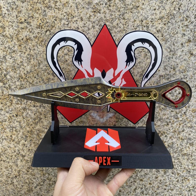 Wraith Heirloom Recolor Kunai Fantastic Damascus Steel Pattern Blade ...