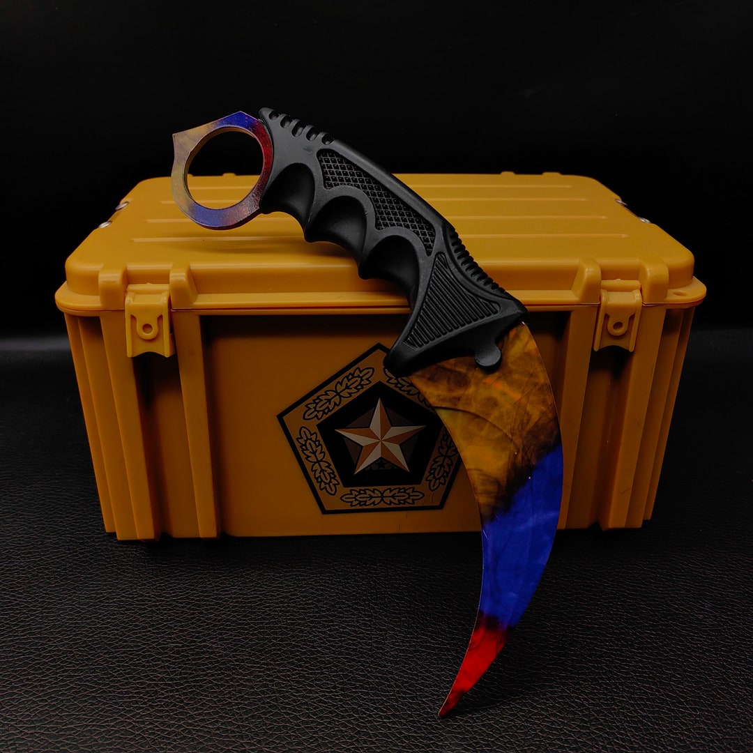 CSGO Gamma Loot Box Marble Fade Karambit Rare CSGO Skin Knife Trainer Collective Marble Fade ...