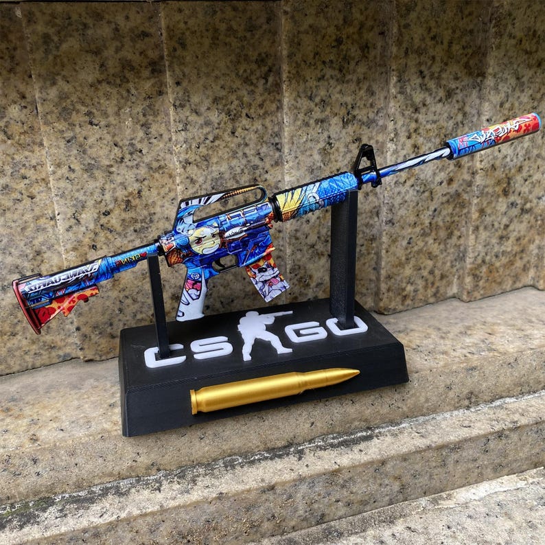 CSGO M4A1-S Player Two Miniature Small Size CS2 Tiny Gun Metal Replica ...