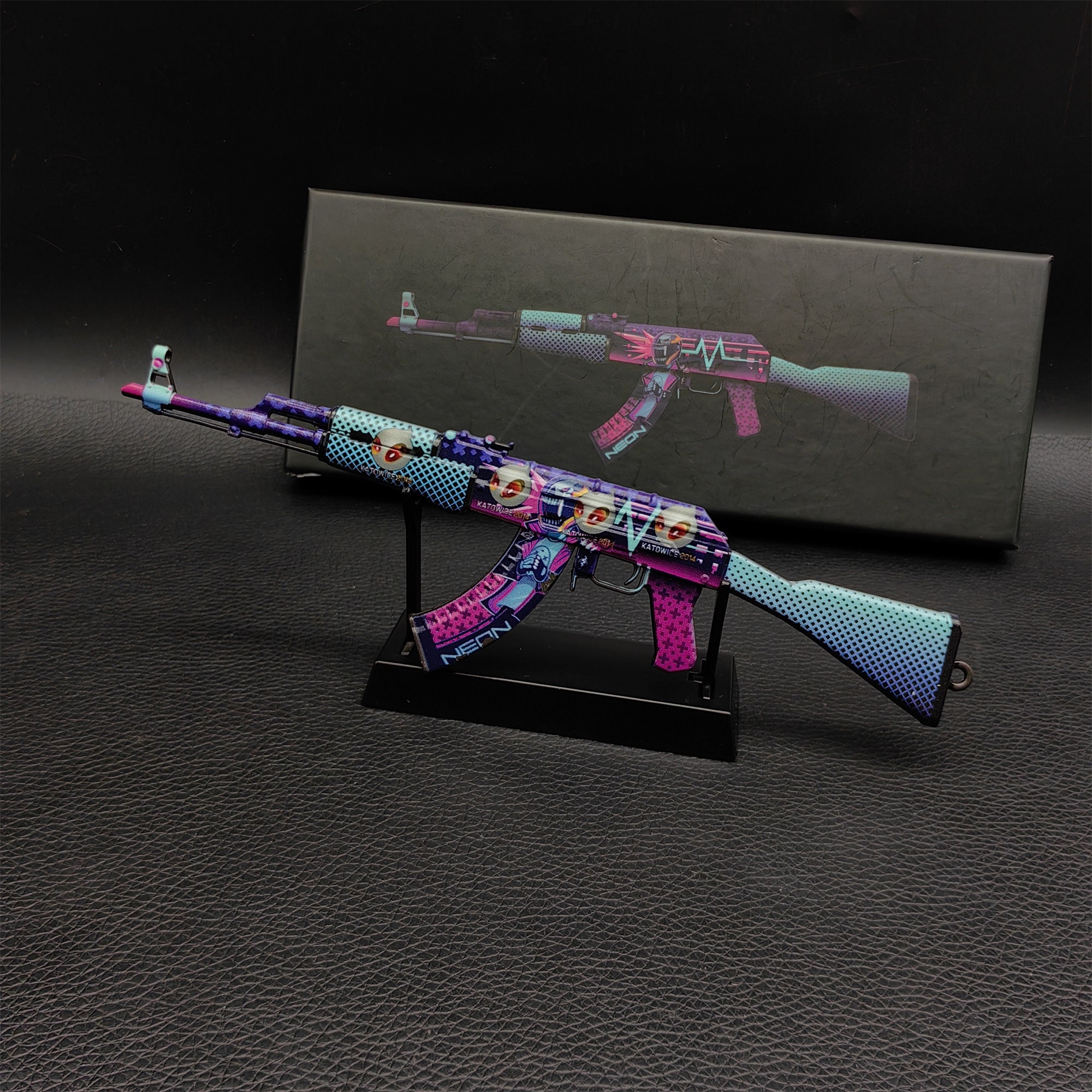 CSGO AK47 Neon Rider Skin Small Scale Replica Neon Rider AK47 1/6 Scale ...
