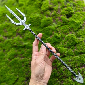 Hand-forged Aquaman Trident Steel Small Replica Atlantis Trident Mini ...