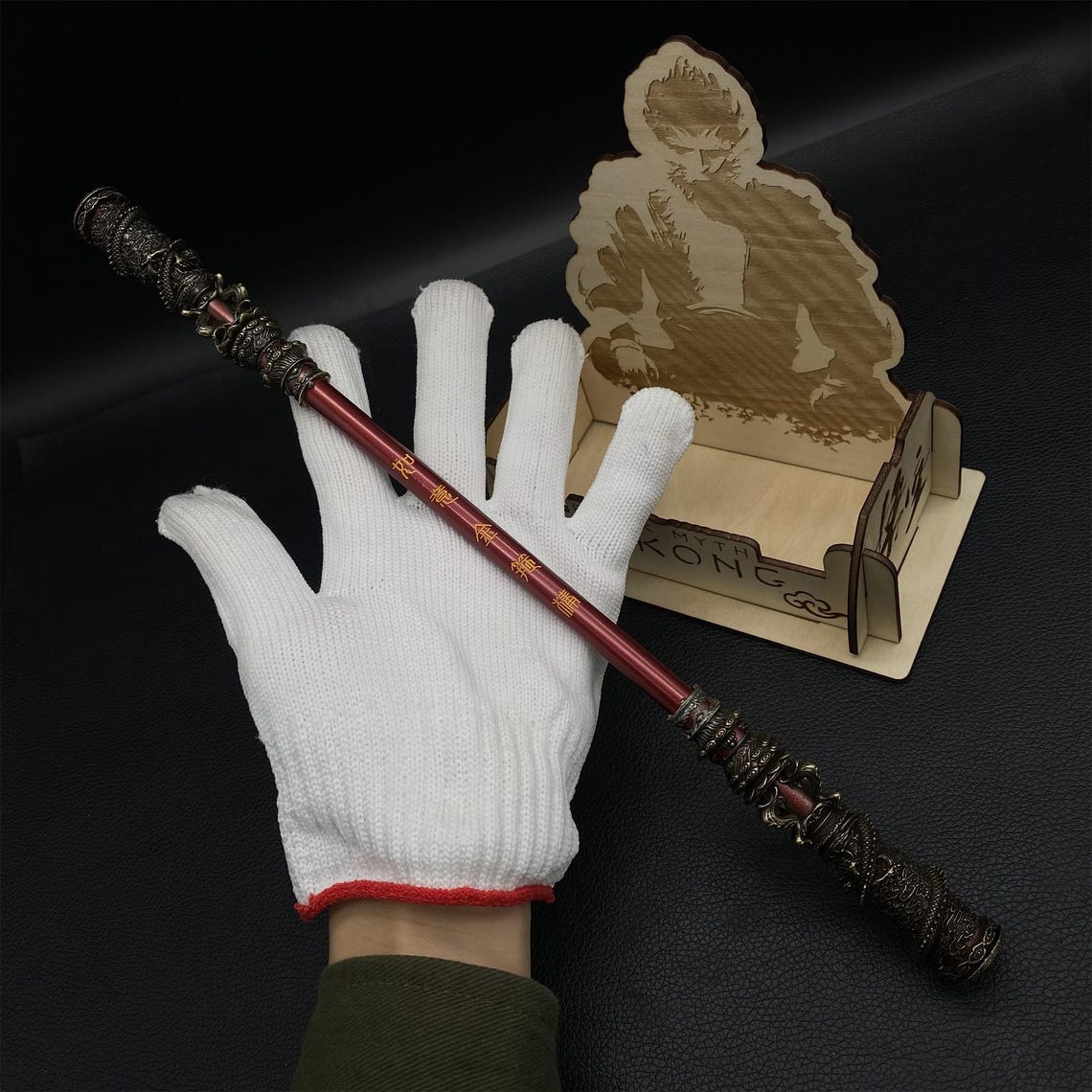 Handmade Black Myth Wukong Ruyi Jingu Bang Staff Monkey King Bar Golden ...