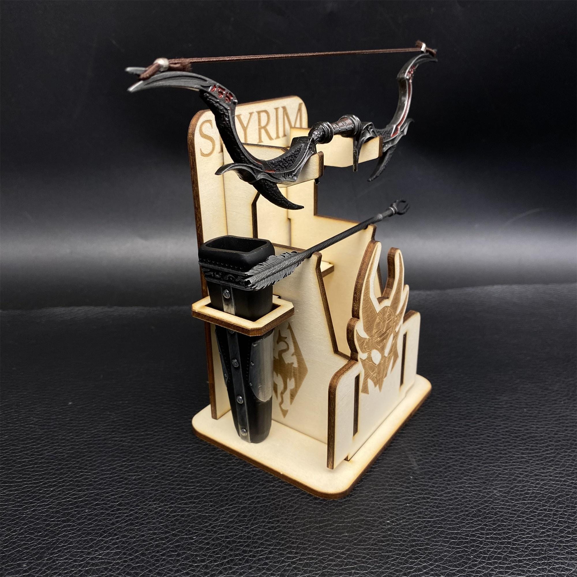 Skyrim Daedric Bow Miniature: Handmade 1/6 Scale Metal Replica With ...