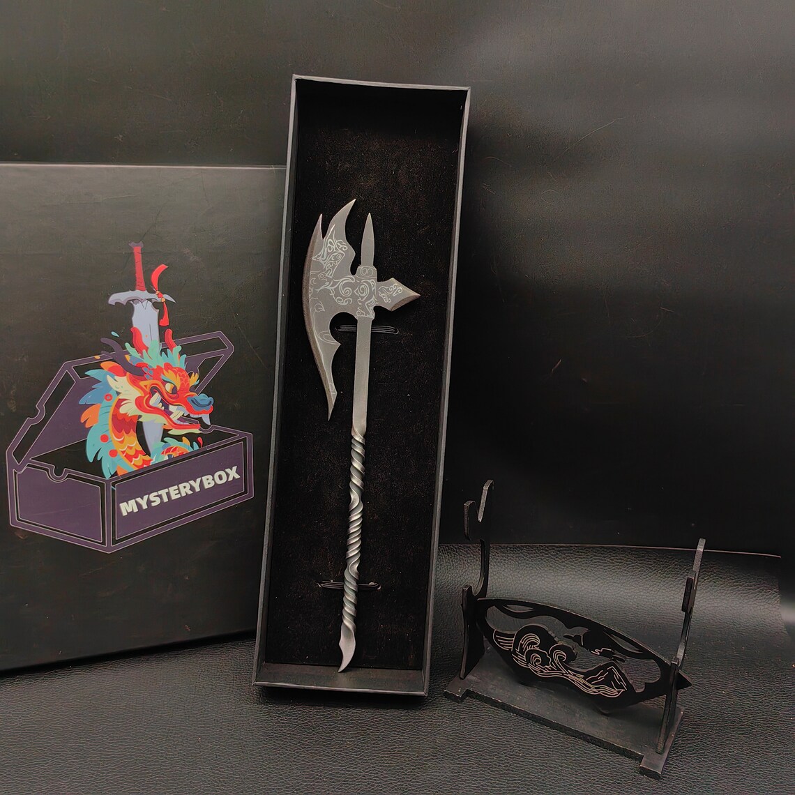 Hand-forged Ebony War Axe Tiny Ebony Axe Aquaman Trident Steel King ...