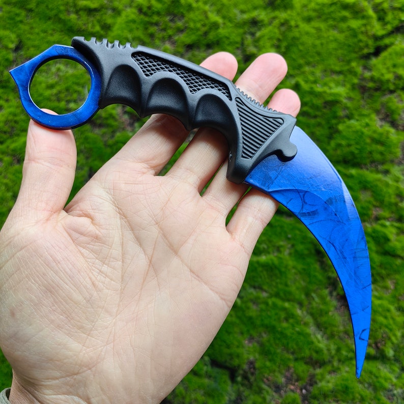 CSGO Karambit Metal Replica: Blue Gem Sapphire Skin With Gift Box - Etsy