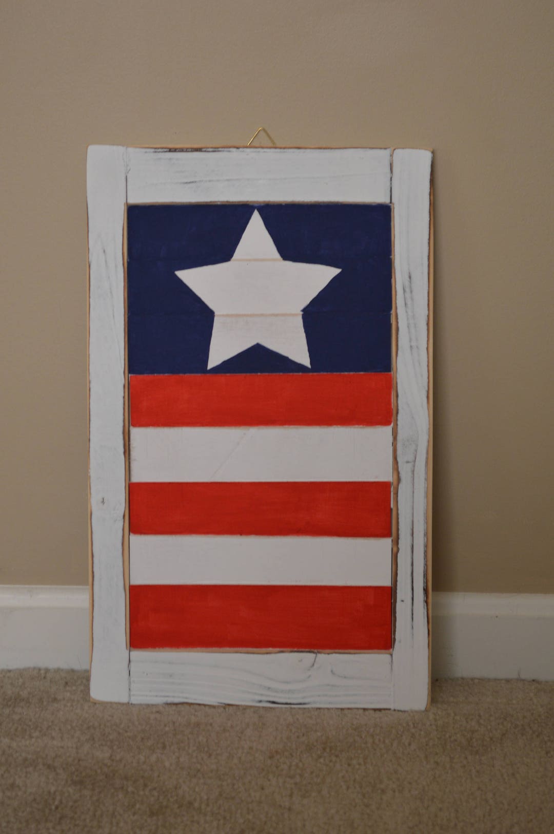 American Flag Shutter - Hand Painted Home Decor - Etsy