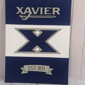 Xavier University Hand Painted Canvas Sign - Etsy