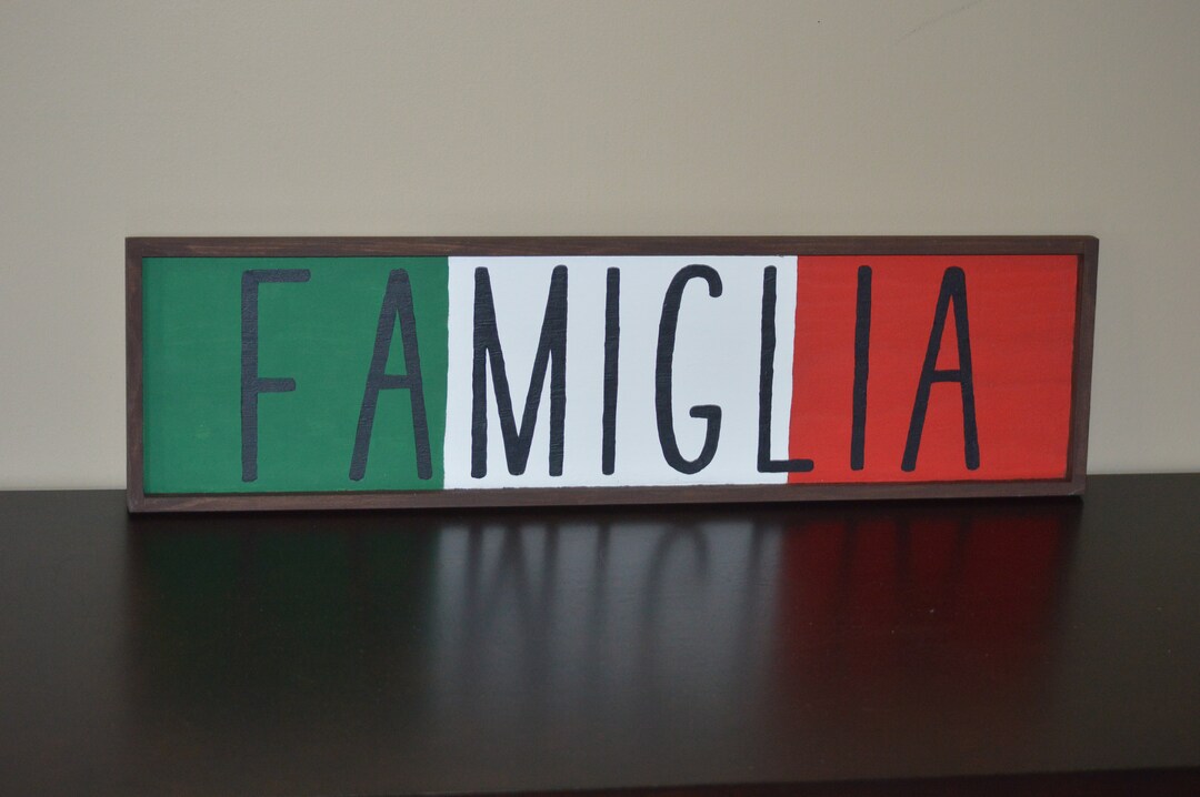 Italian Famiglia "family" Home Decor Sign - Etsy