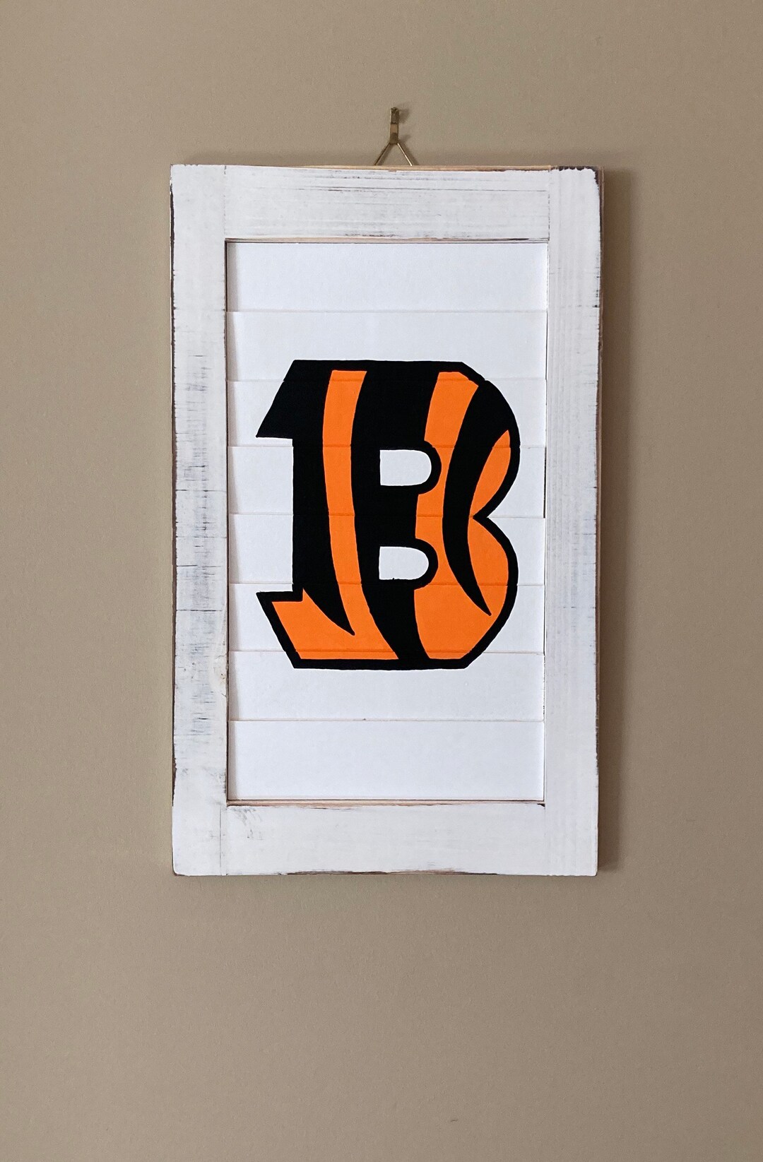 Cincinnati - Football - Bengals - Hand Painted - Home Decor - Shutter ...