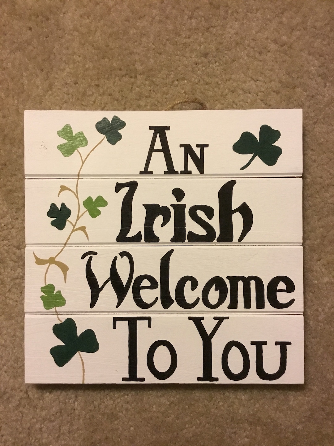 Irish Sign - an Irish Welcome to You - Hand Painted - Welcome Sign - Etsy
