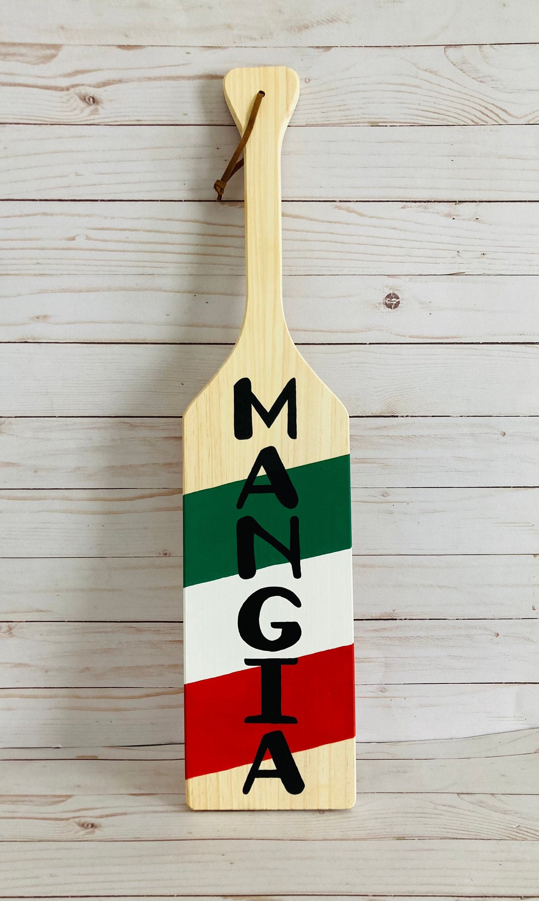 Mangia Paddle Eat Up Italian Kitchen Decor Hand | Etsy