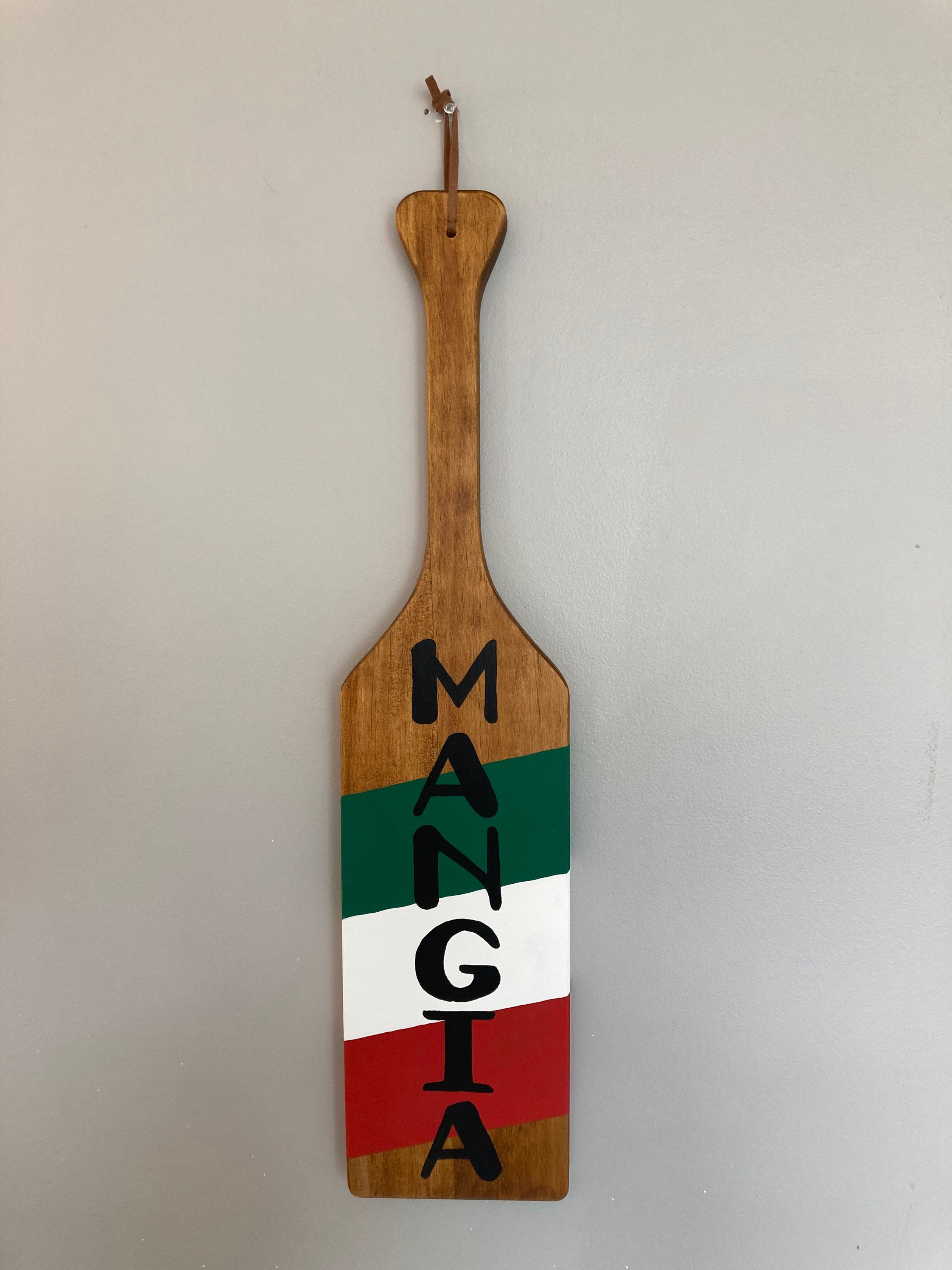 Mangia Paddle Eat Up Italian Kitchen Decor Hand | Etsy