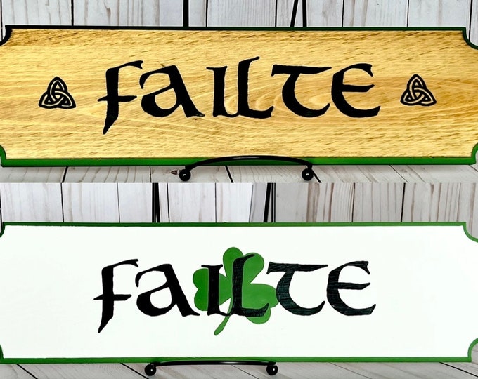 Failte Hand Painted Irish Signs - Choice of Designs - 16 X 4 Inches - Etsy