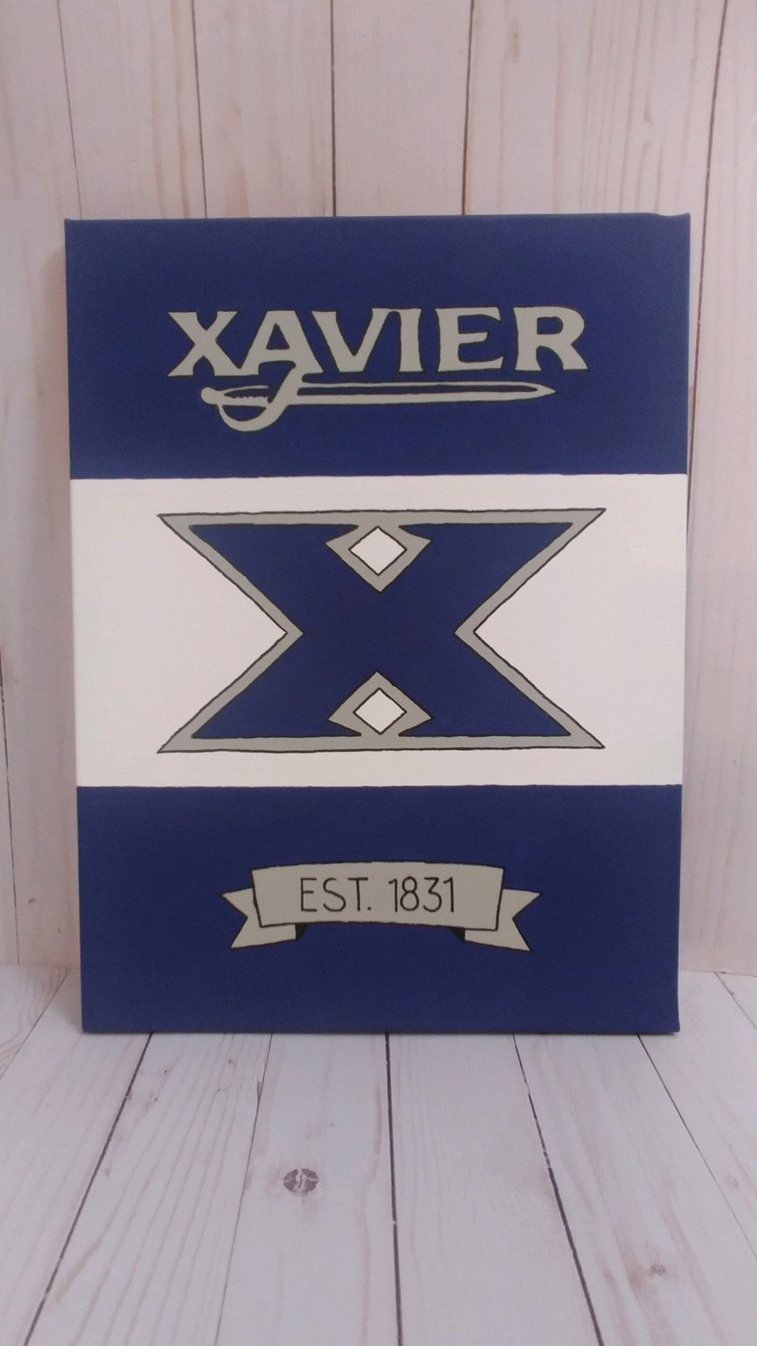 Xavier University Hand Painted Canvas Sign - Etsy
