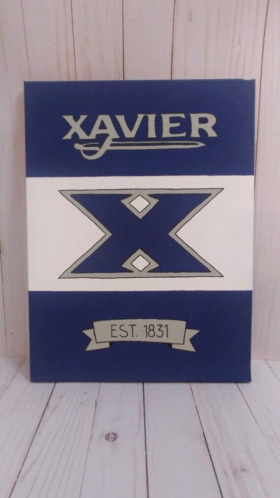 Xavier University Hand Painted Canvas Sign - Etsy