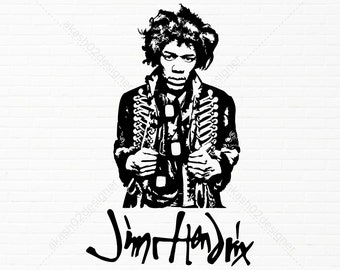 Jimi Hendrix Vector | Etsy