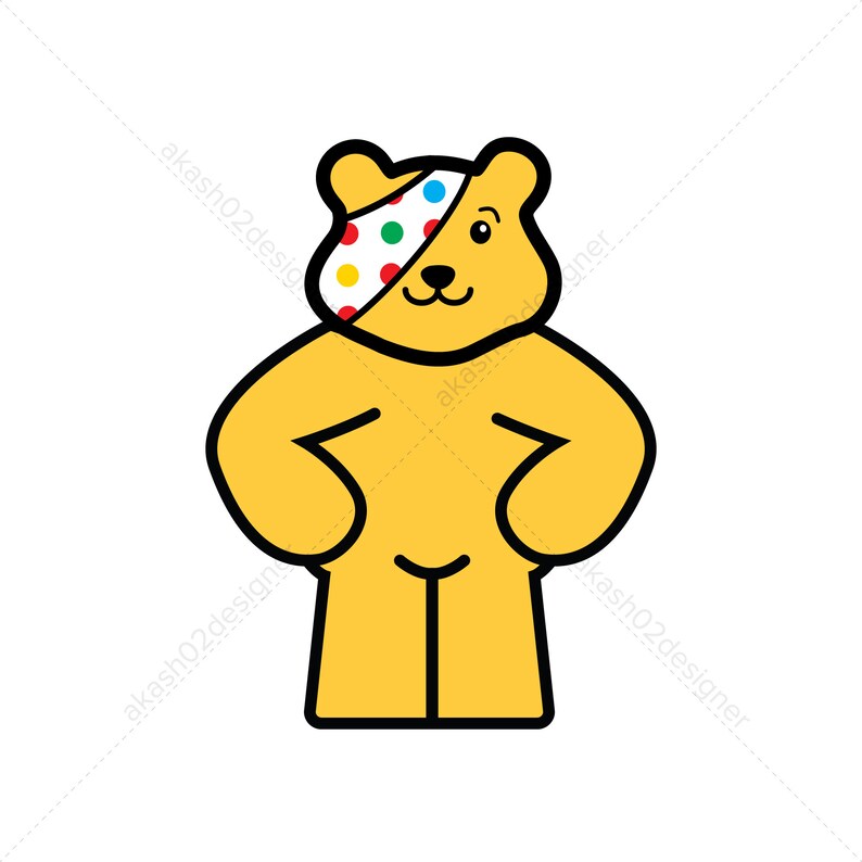 Pudsey SVG PNG AI Eps Vector Digital File Download. Grouped | Etsy