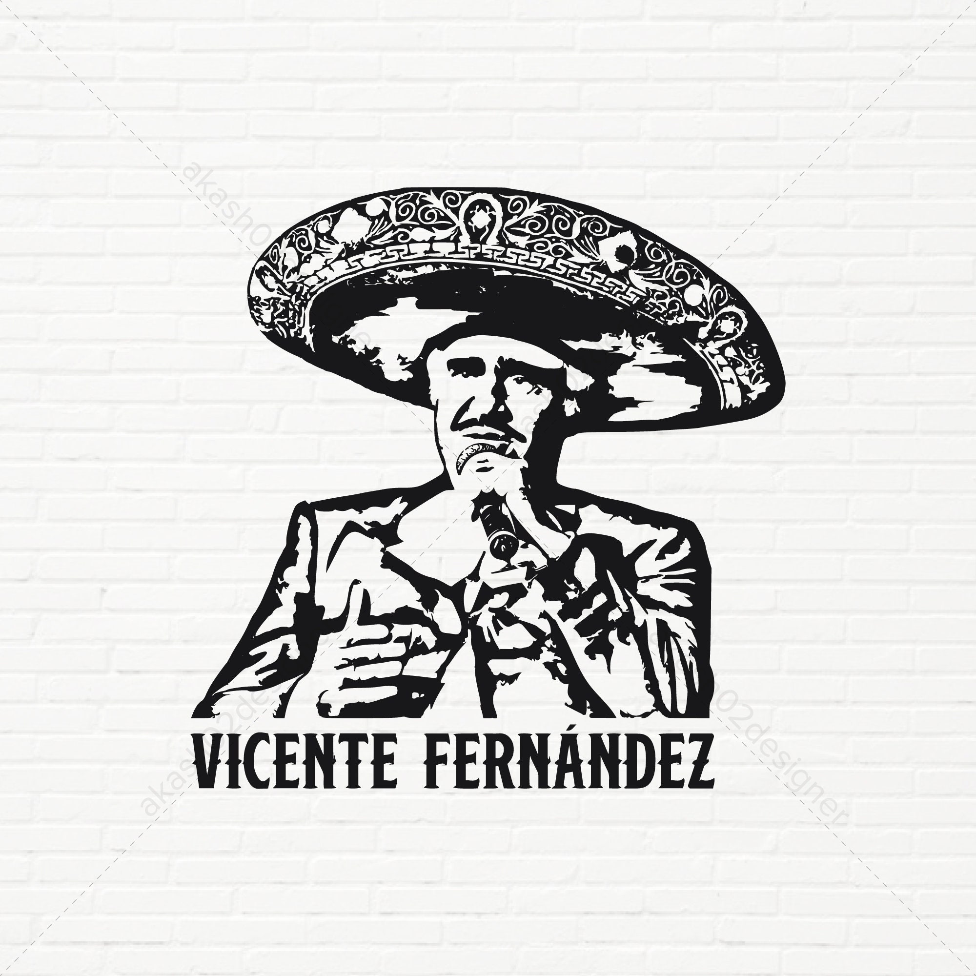 Vicente Fernandez SVG PNG Vector Digital File Download. Vicente Mexican ...