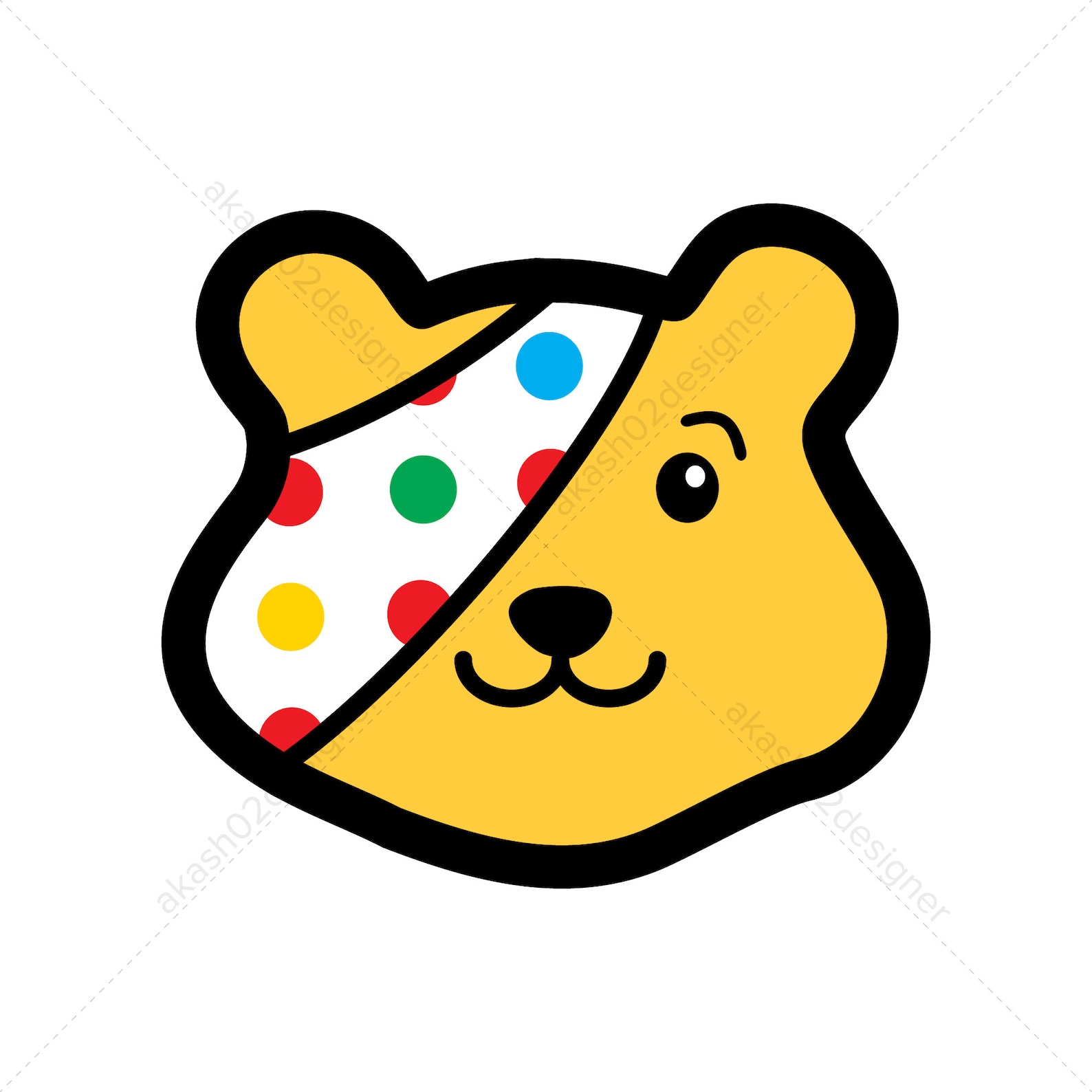 Pudsey SVG PNG AI Eps Vector Digital File Download. Grouped | Etsy